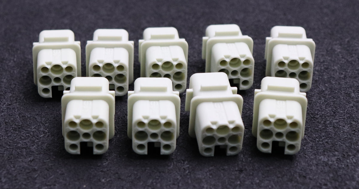 HARTING 9x Kontakteinsatz Han 7D-f Buchse Baugröße 3A 10A 250V Crimpan ...