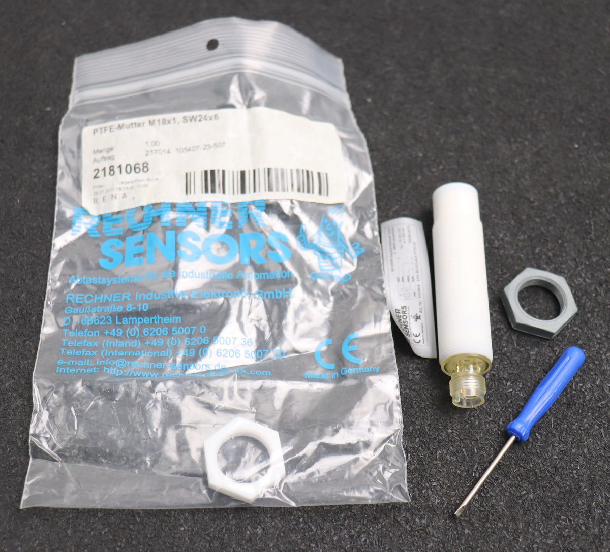 RECHNER SENSORS kapazitiver Sensor KAS-80-A23-A-K-PTFE-Y3 KA0404 Serie ...