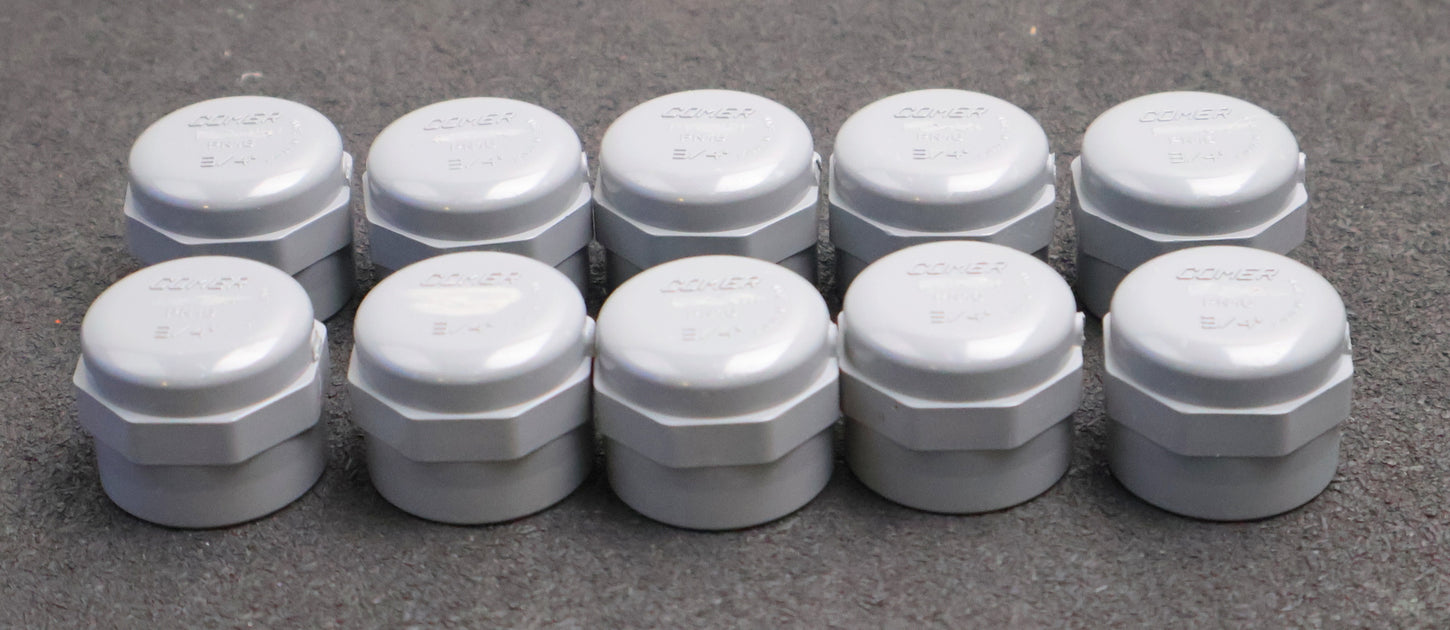 COMER 10x Kappe 3/4'' PN16 PVC unbenutzt — happy-parts.de