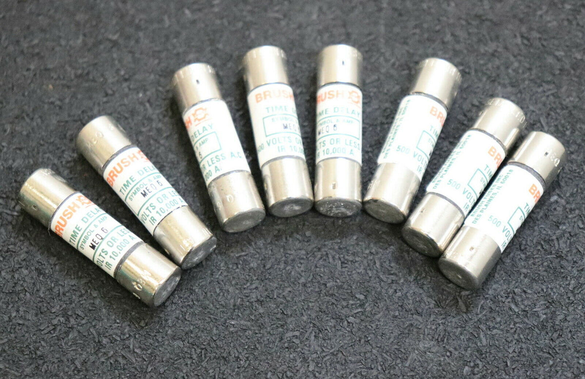 BRUSH 8x Sicherungseinsatz fuse-link MEQ 6 6A 500V - unbenutzt — happy ...