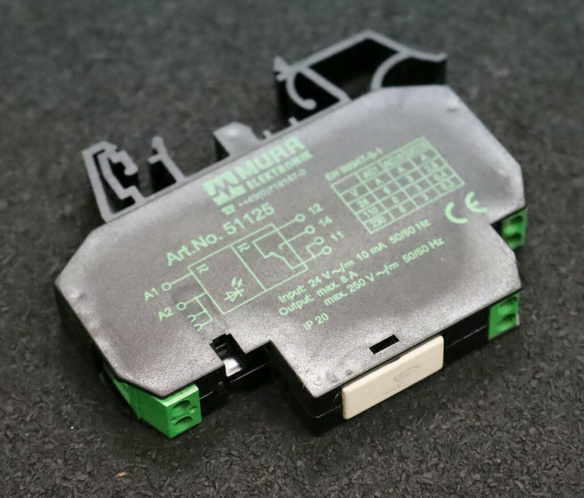 MURR Relais Art.Nr. 51125 Input 24AC/DC 10mA 50/60Hz Output 8A 250VAC ...