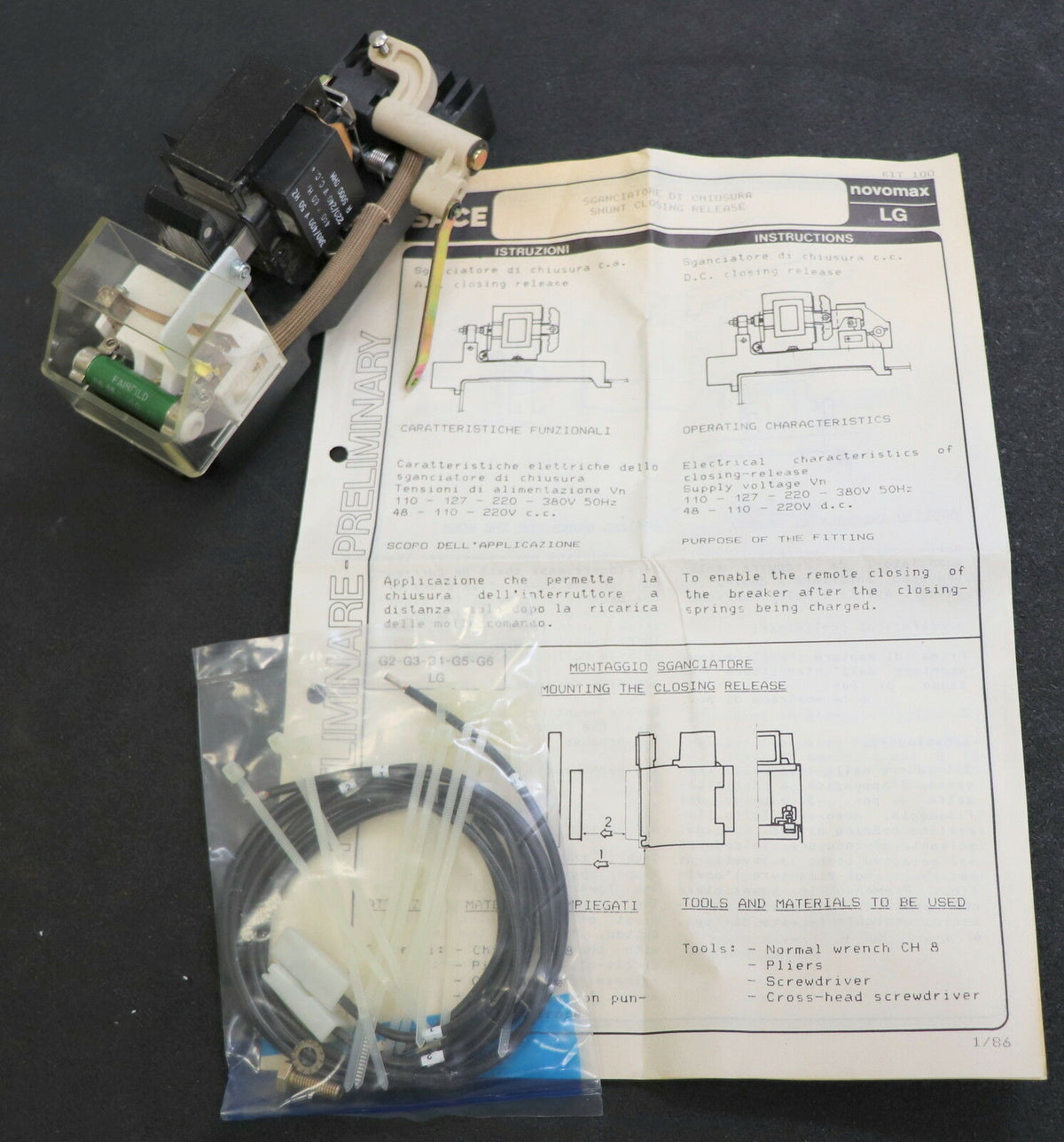 ABB BBC SACE Einschaltauslöser für Leistungsschalter G2 Novomax G2 220 ...