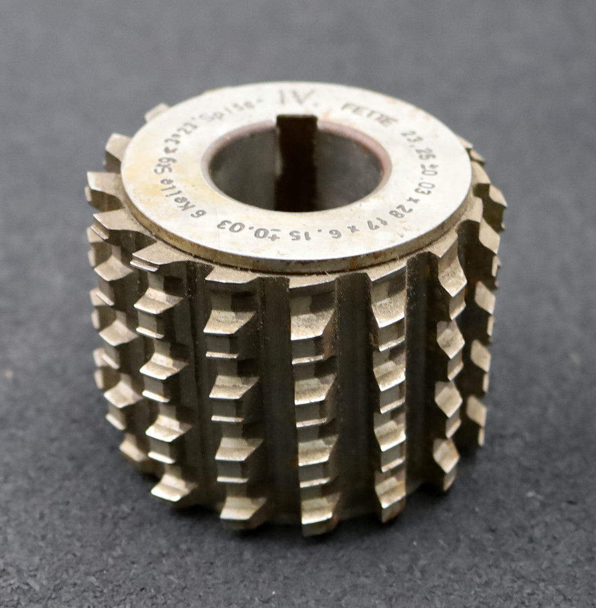 FETTE Keilwellen-Wälzfräser spline hob 6 Keile 23,25x28x6,15mm mit Höc ...