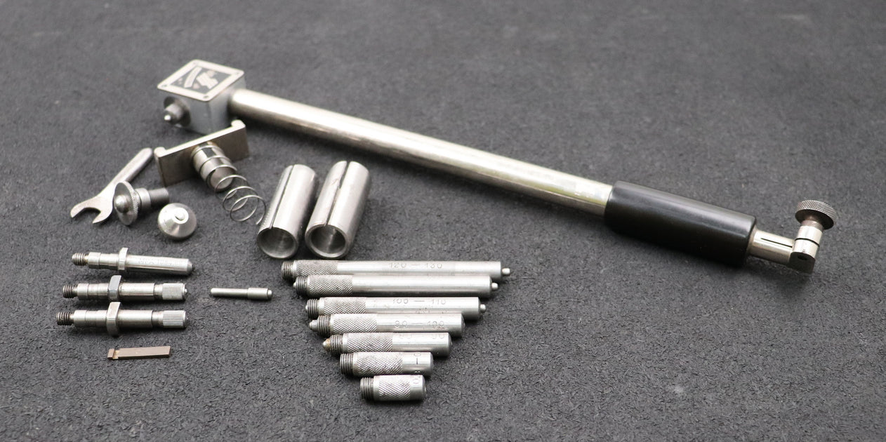 HASBERG Set Messtasterverlängerung und Umlenkung 90° in Holzetui gebra ...