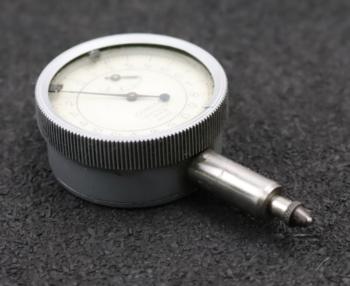 COMPAC Analoge Messuhr Type 355 E Messbereich 3mm Skaleneinteilung 0-2 ...
